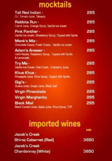 Menu at Jughead's The Unrestaurant, Mumbai, Shop No.101