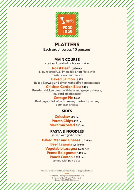 Menu at Misto At Seda BGC restaurant, Taguig