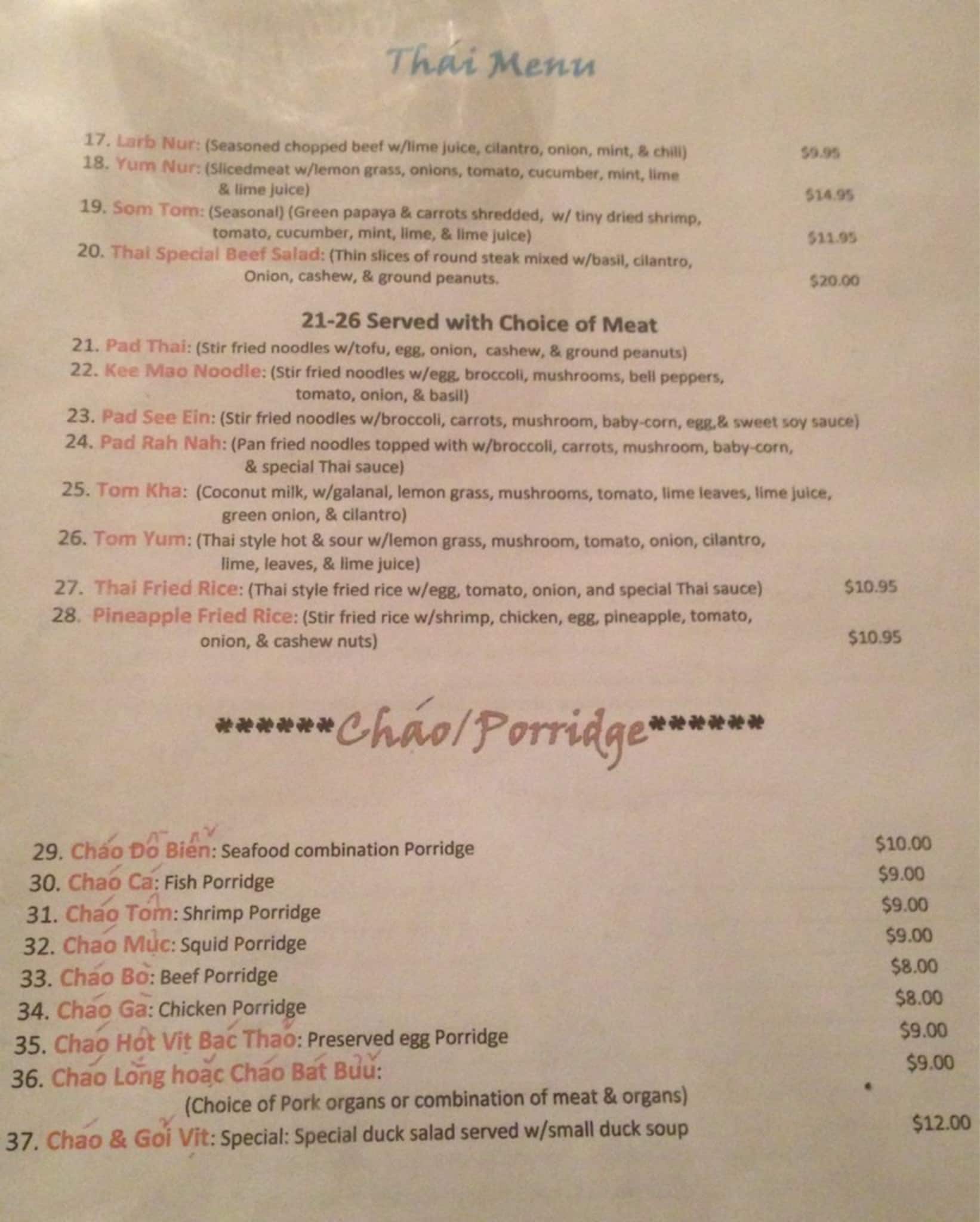 Menu at kim long restaurant, Biloxi