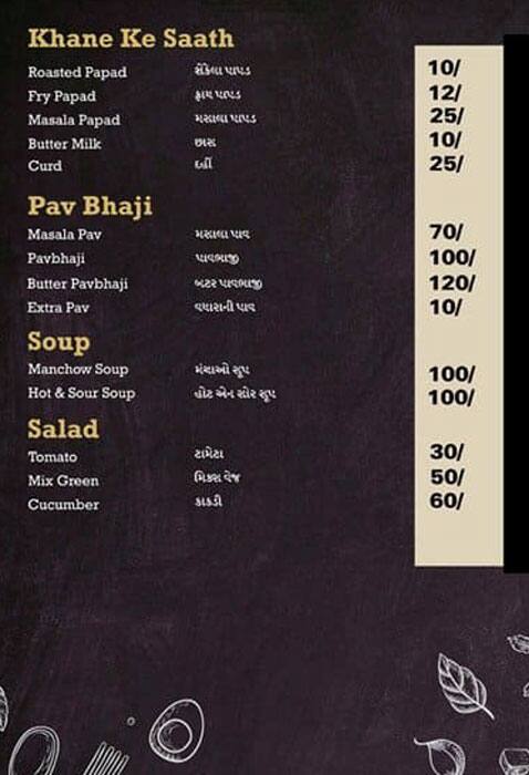 Menu at H.D.Cafe&Resturent, Ahmedabad