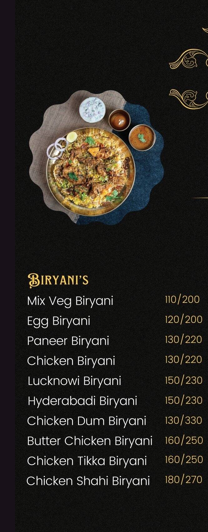 Menu of Badshah's Biryani, Hinjawadi, Pune