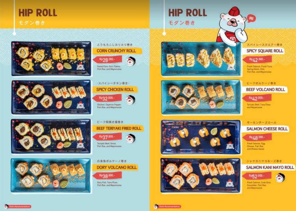 Menu at Ichiban Raya restaurant, South Jakarta