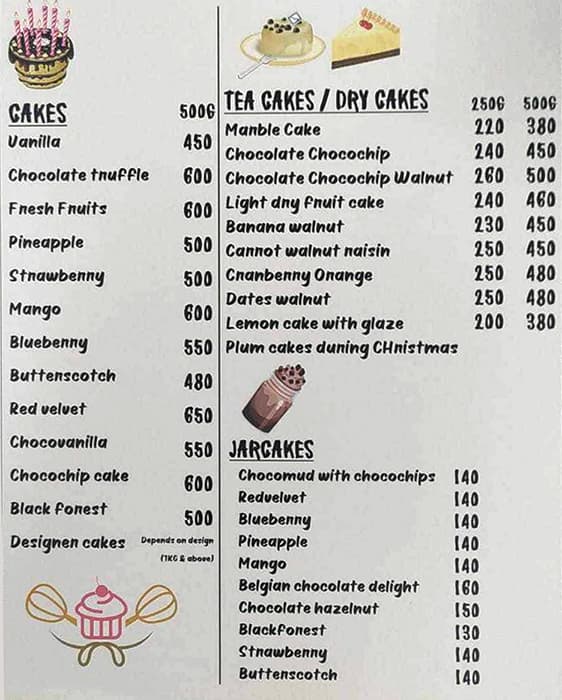 Menu of 91 Bake House, Manesar, Gurgaon