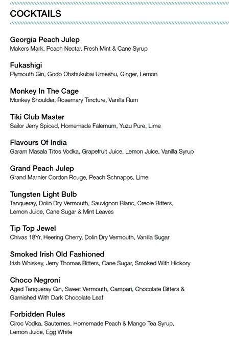 Mint Leaf of London Menu, Menu for Mint Leaf of London, DIFC, Dubai ...