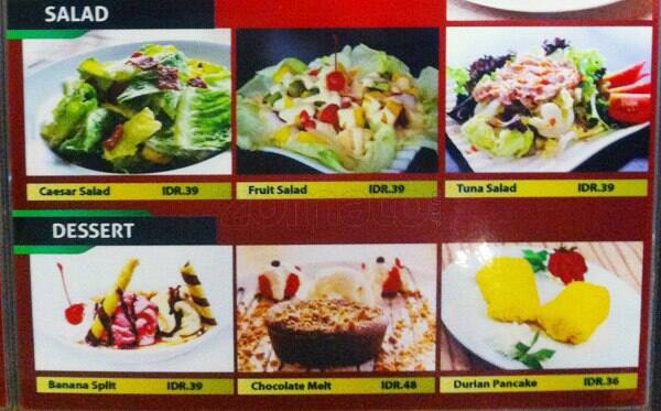 Menu at Incognito restaurant, Jakarta, Emporium Pluit Mall