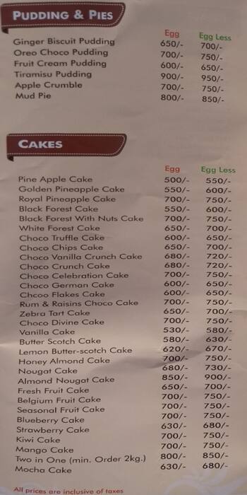 Donald's Pastry Shop Menu, Menu for Donald's Pastry Shop, Raj Nagar ...