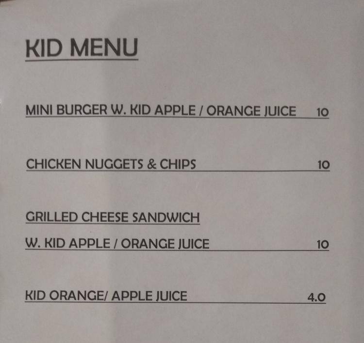 Menu at Le Cirque cafe, Docklands, 27 Star Cres