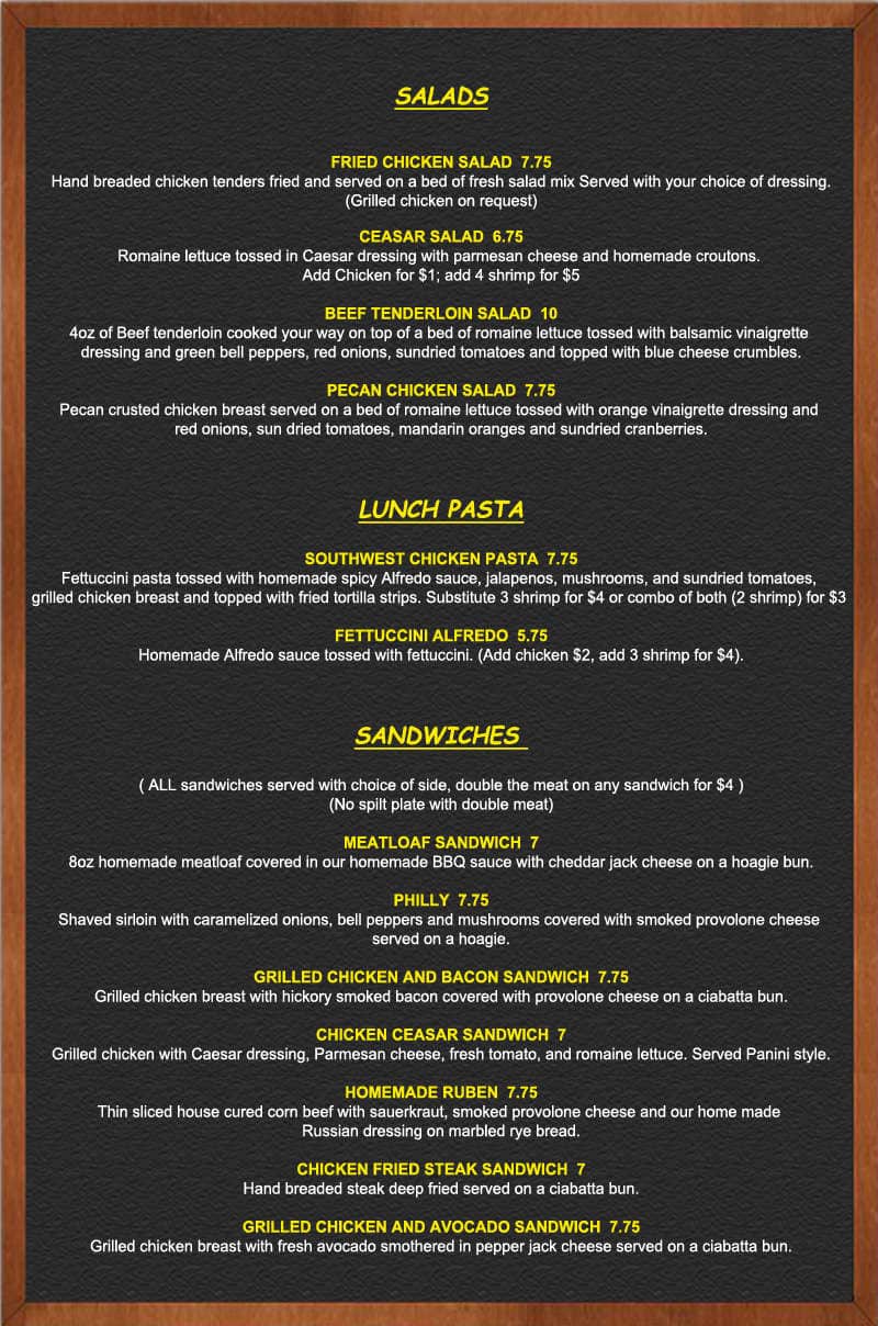 American Grill Menu, Menu for American Grill, Grove, Grove - Urbanspoon ...