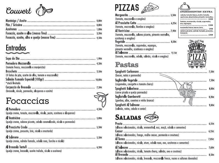 55 by Presto Pizza Menu, Menu de 55 by Presto Pizza, Foz, Porto ...