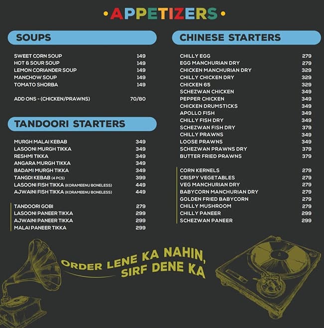 Menu of Sainma Restaurant, Kompally, Hyderabad