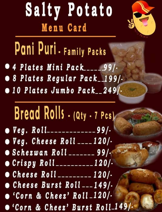 Menu of Salty Potato, Ambernath, Thane