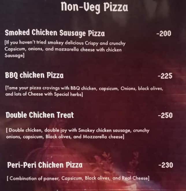 Menu of Epoch Cafe, Electronic City, Bangalore