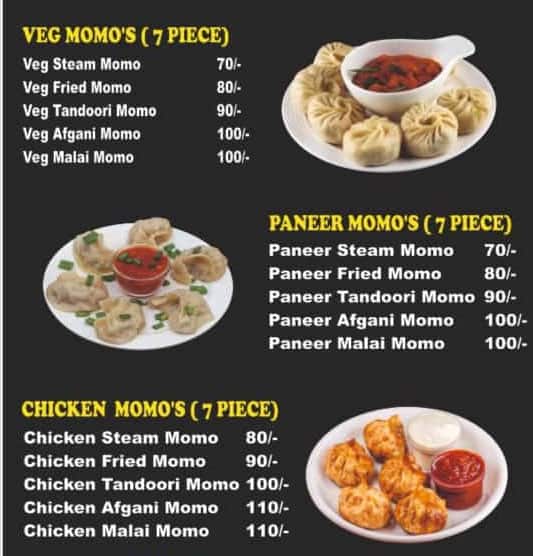 Menu of Royal Momo, Manjri Budruk, Pune