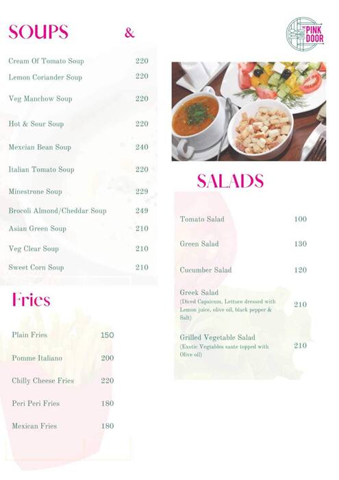 Menu of The Pink Door Restro & Cafe By Ved Ventures, Bopal, Ahmedabad