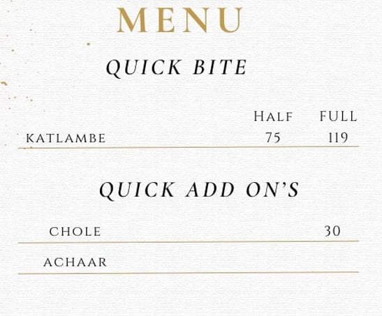 Menu of Sethi's Food Corner, Paltan Bazaar, Dehradun