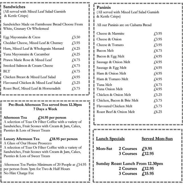 Menu at Yum Yums cafe, Bexley, Unit 4