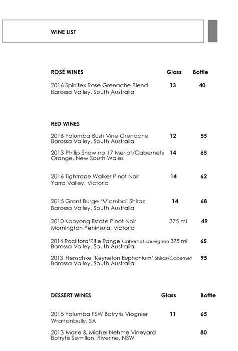 Carta del restaurante Shayan Quarter Shangri-la The Rocks, The Rocks ...