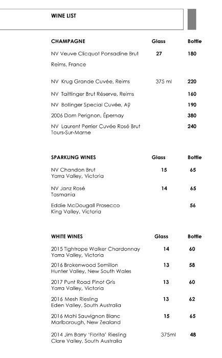 Carta del restaurante Shayan Quarter Shangri-la The Rocks, The Rocks ...