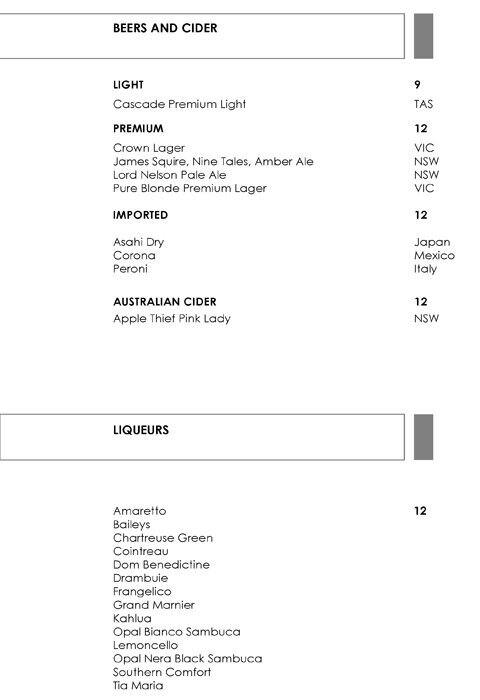 Carta del restaurante Shayan Quarter Shangri-la The Rocks, The Rocks ...