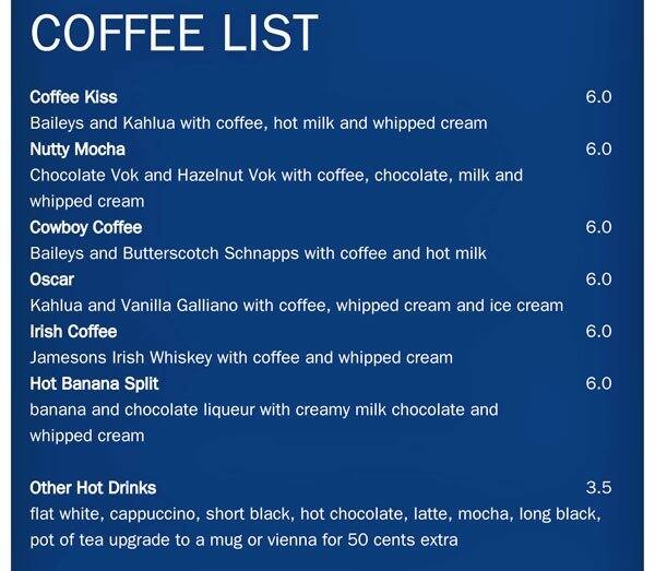 Menu at Midway Tavern restaurant, Elizabeth Downs