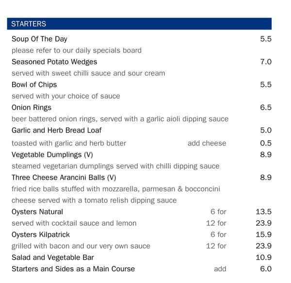 Menu at midway tavern restaurant, Rosewater
