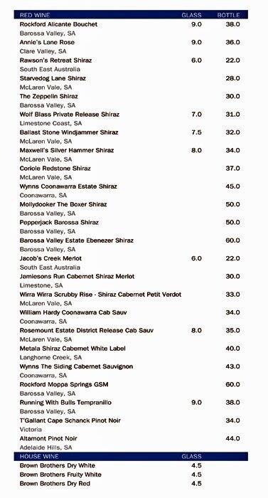Menu at midway tavern restaurant, Rosewater