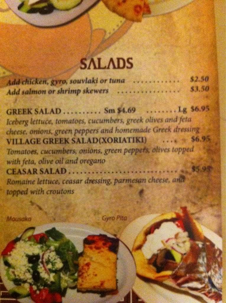 Menu at Gyromania Grill restaurant, Coral Springs