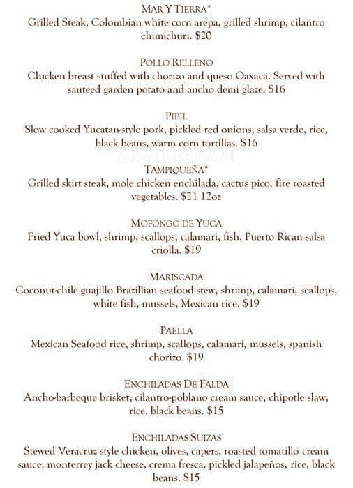 Menu at Verde pub & bar, Huntersville, Gilead Rd b107