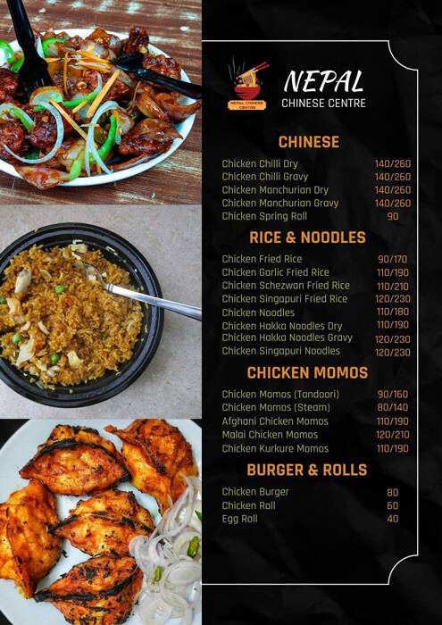 Menu at Nepal Chinese Centre (Chinhat), Lucknow, 4/136