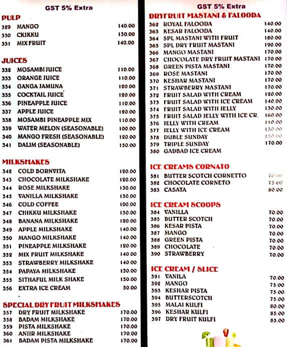 Menu at Atithi Pure Veg, Pune, 672 Shakti Tower Near Lokhande Talim ...