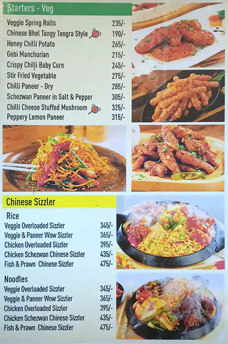 Menu of WOW! China, Kukatpally, Hyderabad