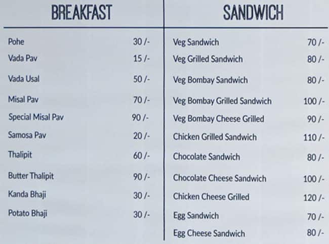 Menu of Hot Box, Shivapur, Pune