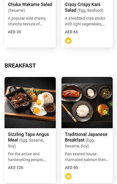 Menu of Ishiya, Downtown Dubai, Dubai