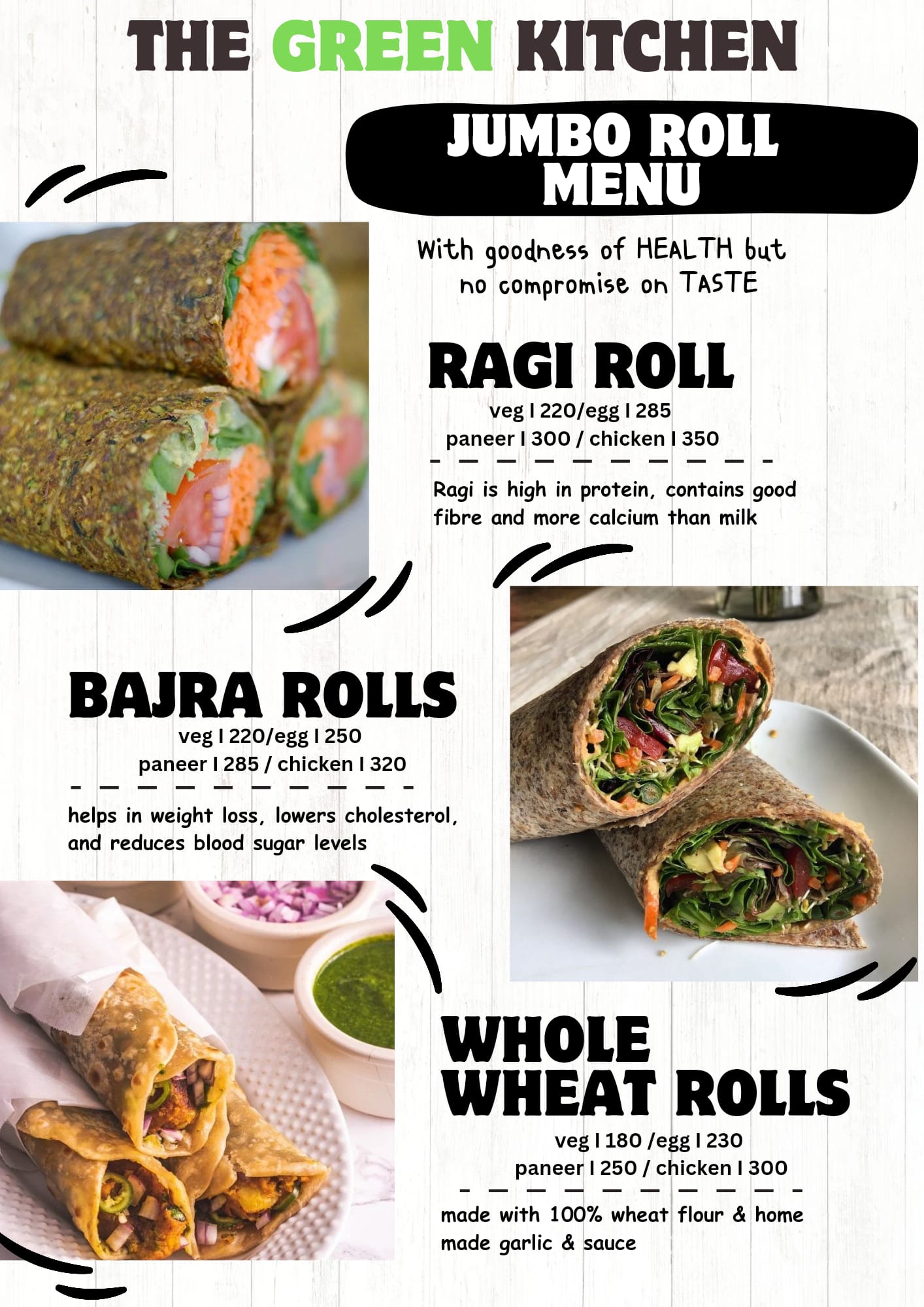 Menu of The Green Kitchen, Sector 50, Gurgaon