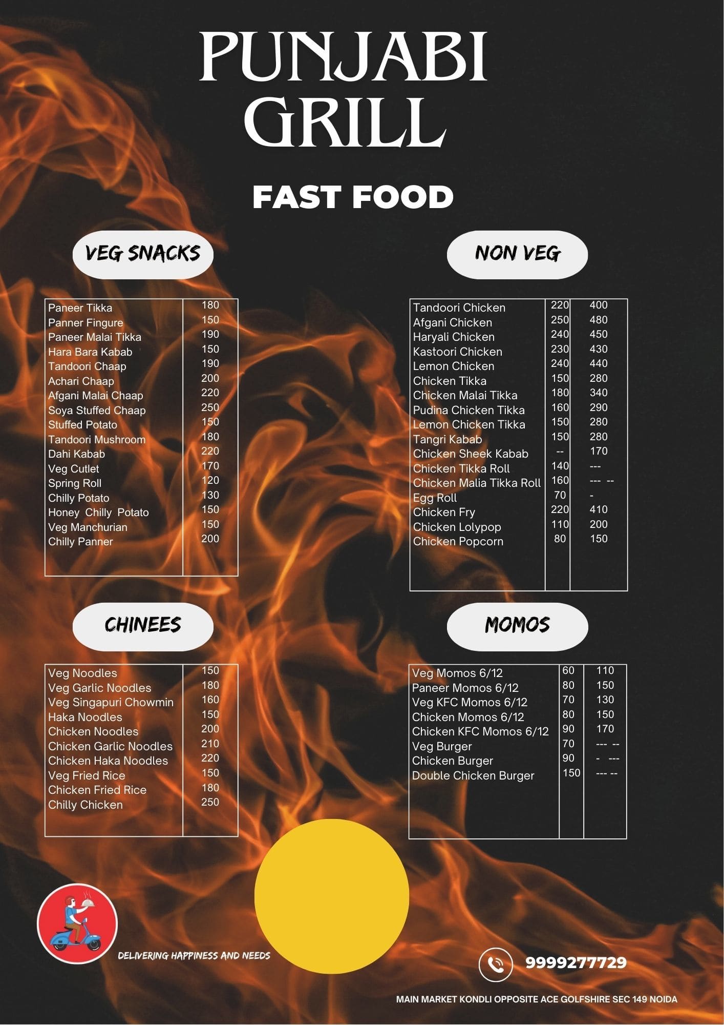 Menu of Punjabi Grill, Chi 2, Greater Noida