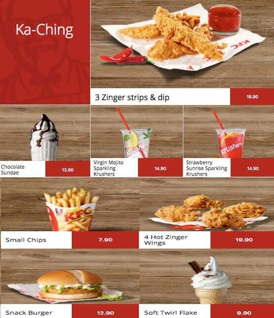 Menu at KFC Lakeview Terrace - Richards Bay 2 restaurant, Richards Bay