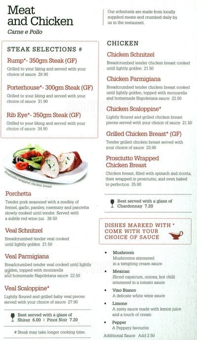 Menu at La Porchetta restaurant, Craigieburn, Craigieburn Plaza Shop 42