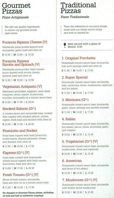 Menu at La Porchetta restaurant, Craigieburn, Craigieburn Plaza Shop 42