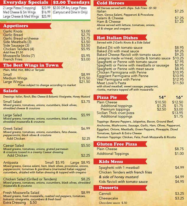 DiMaggio's Menu, Menu for DiMaggio's, Huntersville, Charlotte ...