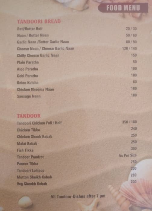 Menu at Viva Goa, Margao