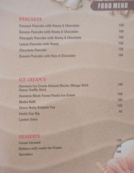 Menu at Viva Goa, Margao