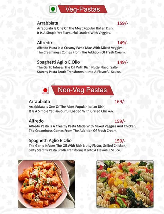 Menu at Masti ccafe Bar, Hyderabad