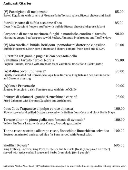 Bice Mare Menu, Menu for Bice Mare, Downtown Dubai, Dubai - Zomato