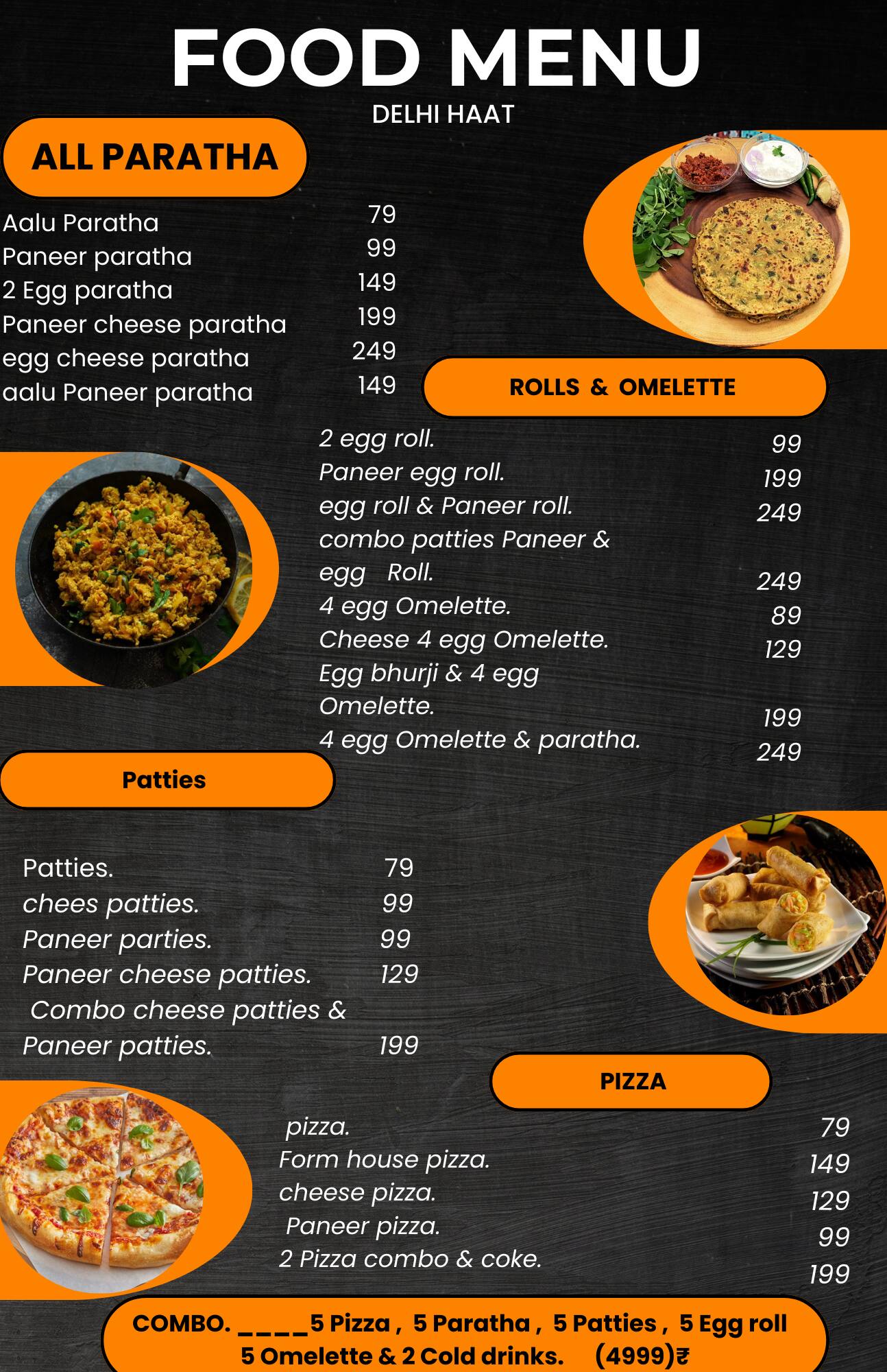 Menu of Delhi Hut, Azadpur, New Delhi