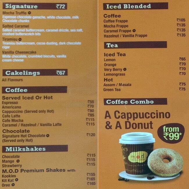 Menu at Mad Over Donuts, Mumbai, 11