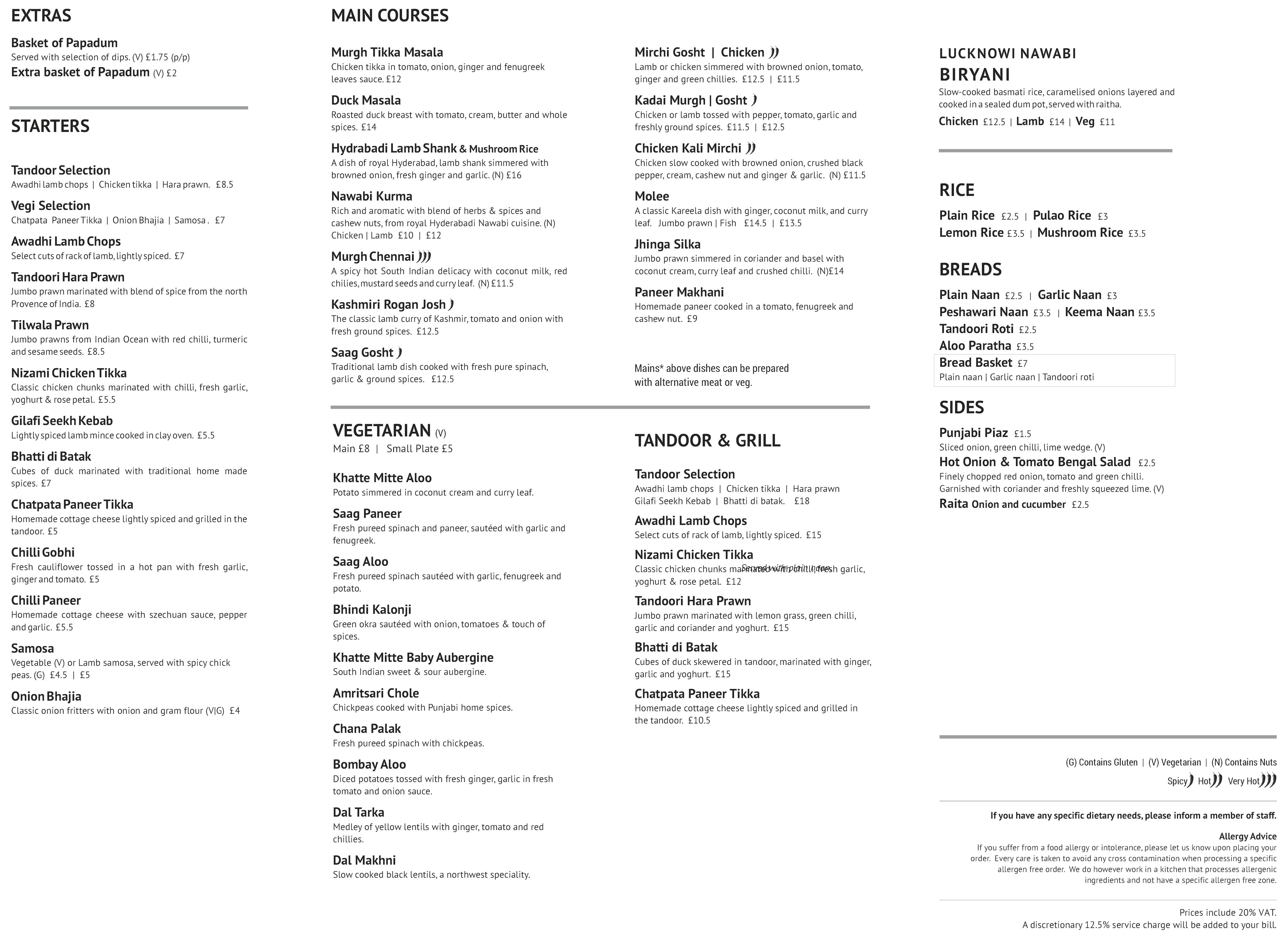 Menu at Silka Borough Market restaurant, London