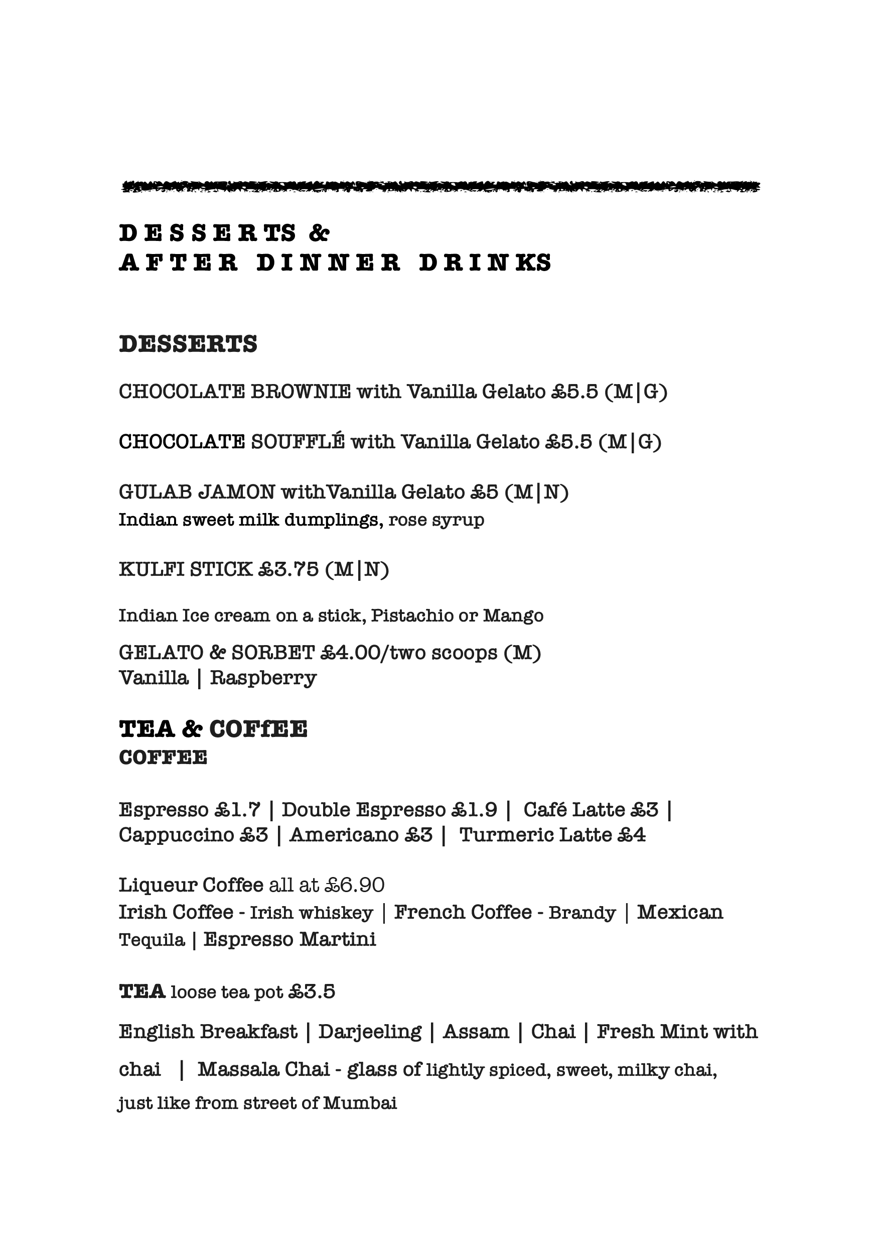 Menu at Silka Borough Market restaurant, London