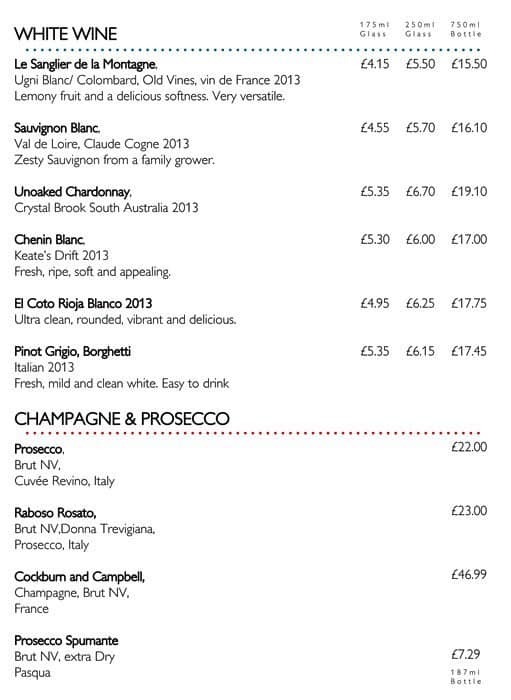 Menu at Dog & Bull pub & bar, Croydon
