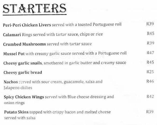 Menu at The Joker Pub & Grill, Roodepoort