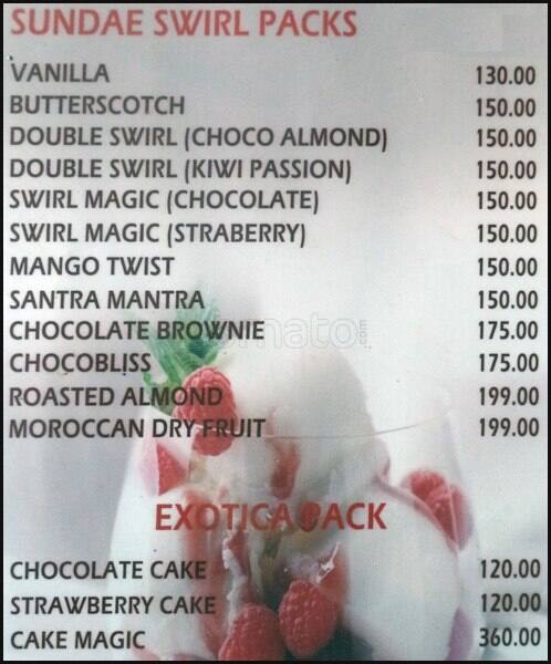 Menu at Amul Ice Cream, Pune, A - 1/2 Green Acres Society Salunke Vihar ...